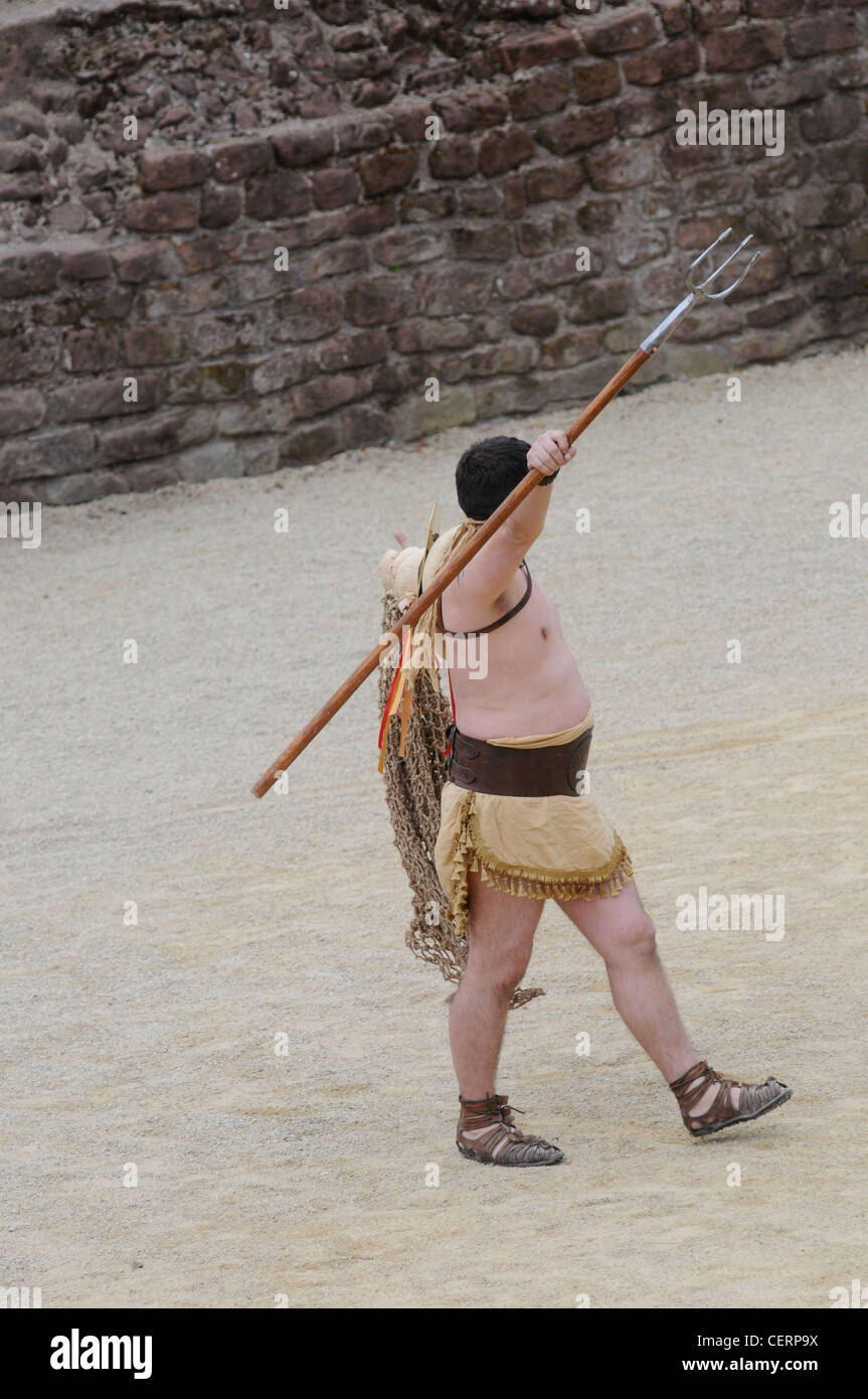 Gladiators in Chester as part of the Chestival Roman Festival. Displays ...
