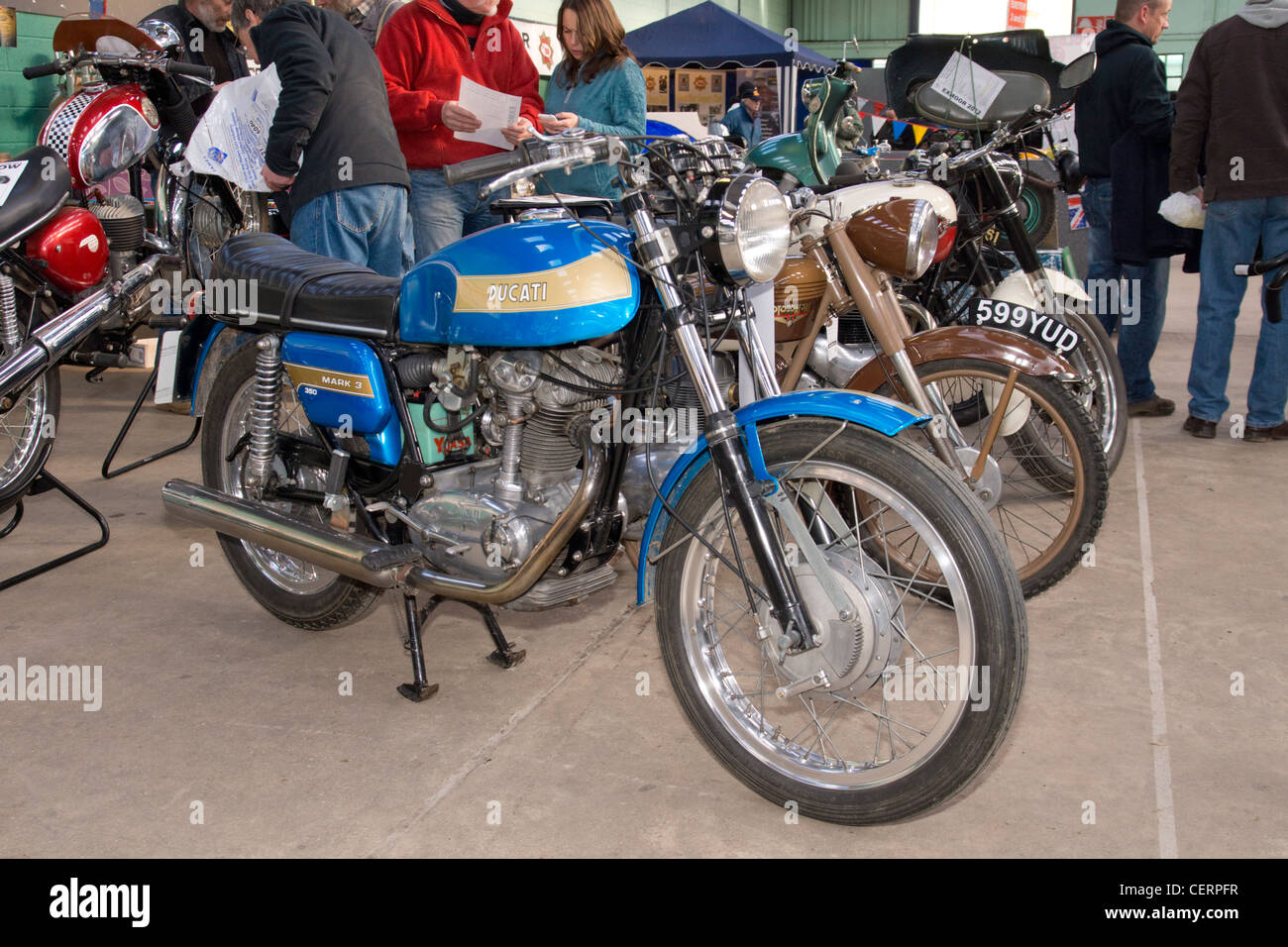 Ducati Mk3 350cc Single at the Classic bike show Stock Photo - Alamy