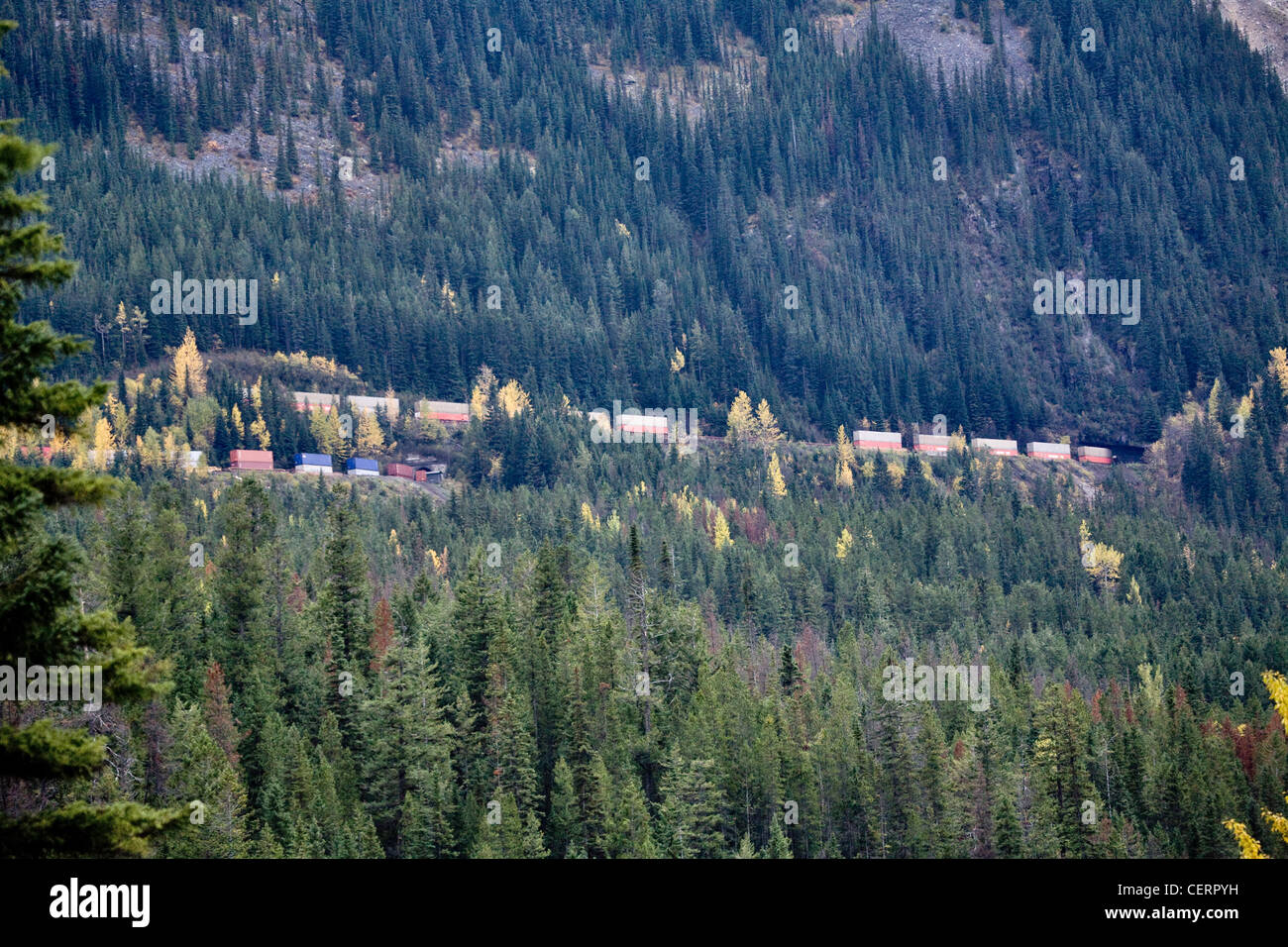 Spiral Tunnel Railway Rocky Mountains British Columbia Stock Photo - Alamy