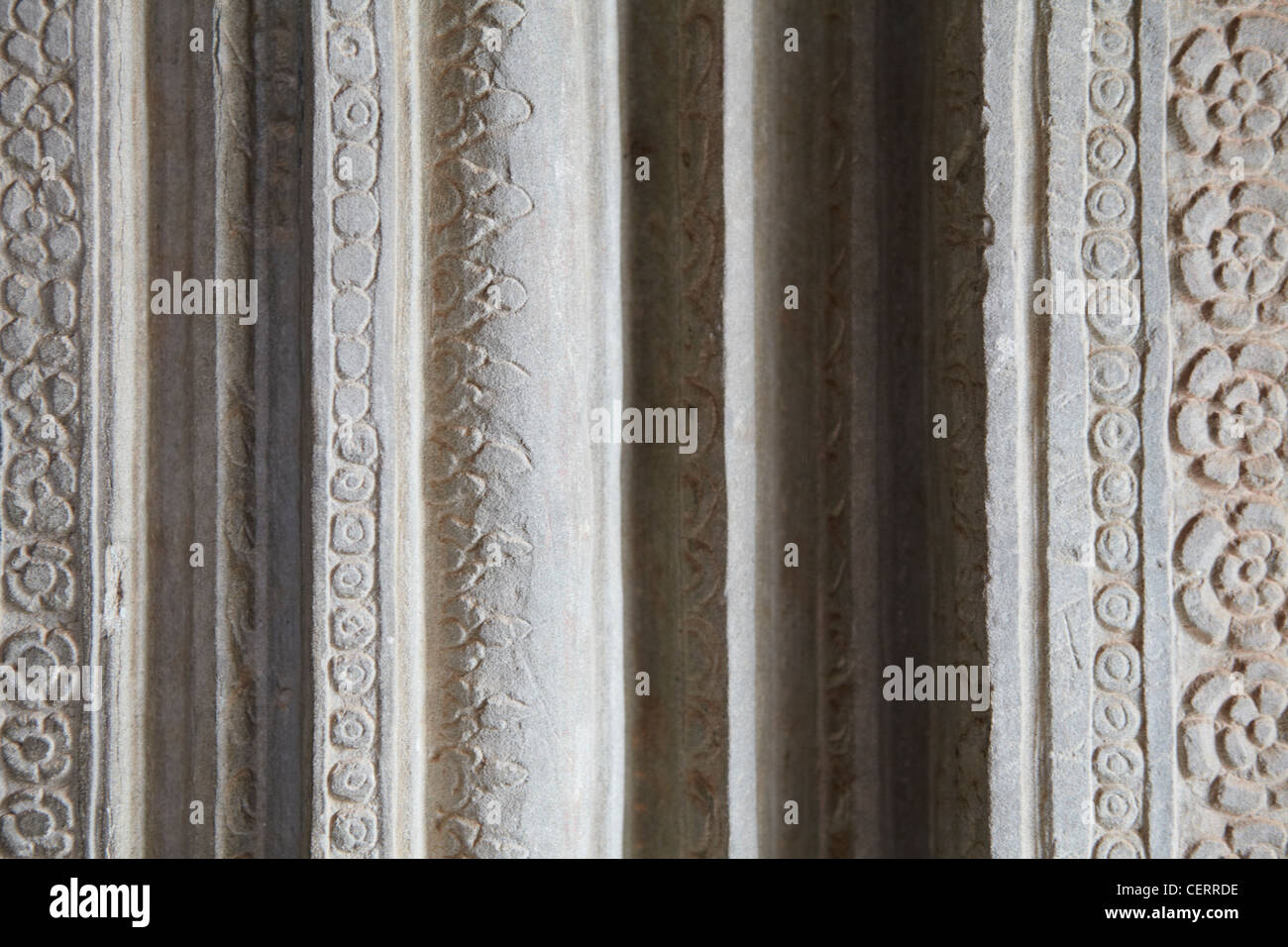 Detail of wall pattern in Angkor Wat temple, Cambodia Stock Photo - Alamy