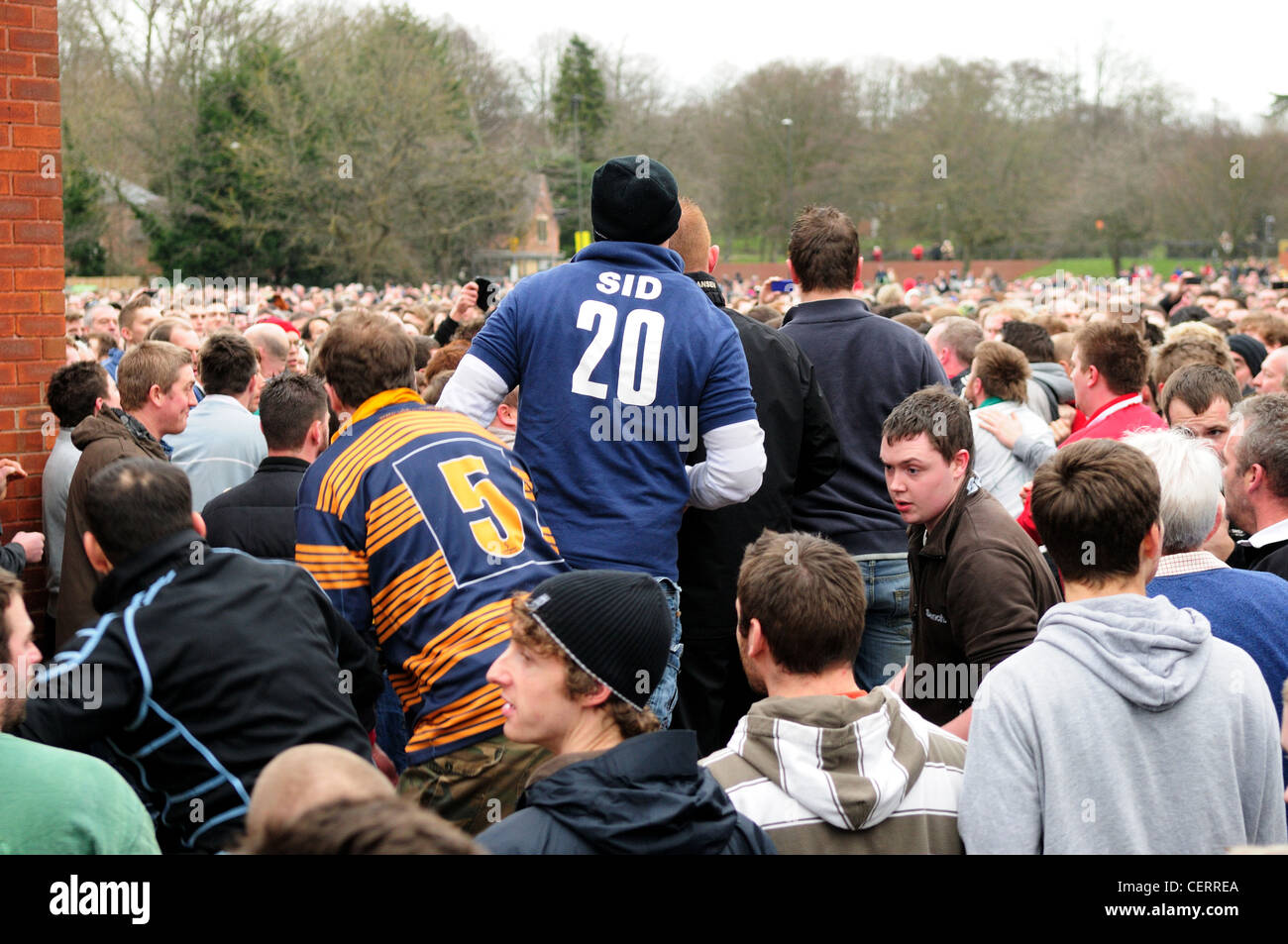 The Royal Ashbourne Shrovetide Football Match 2012 Derbyshire England ...