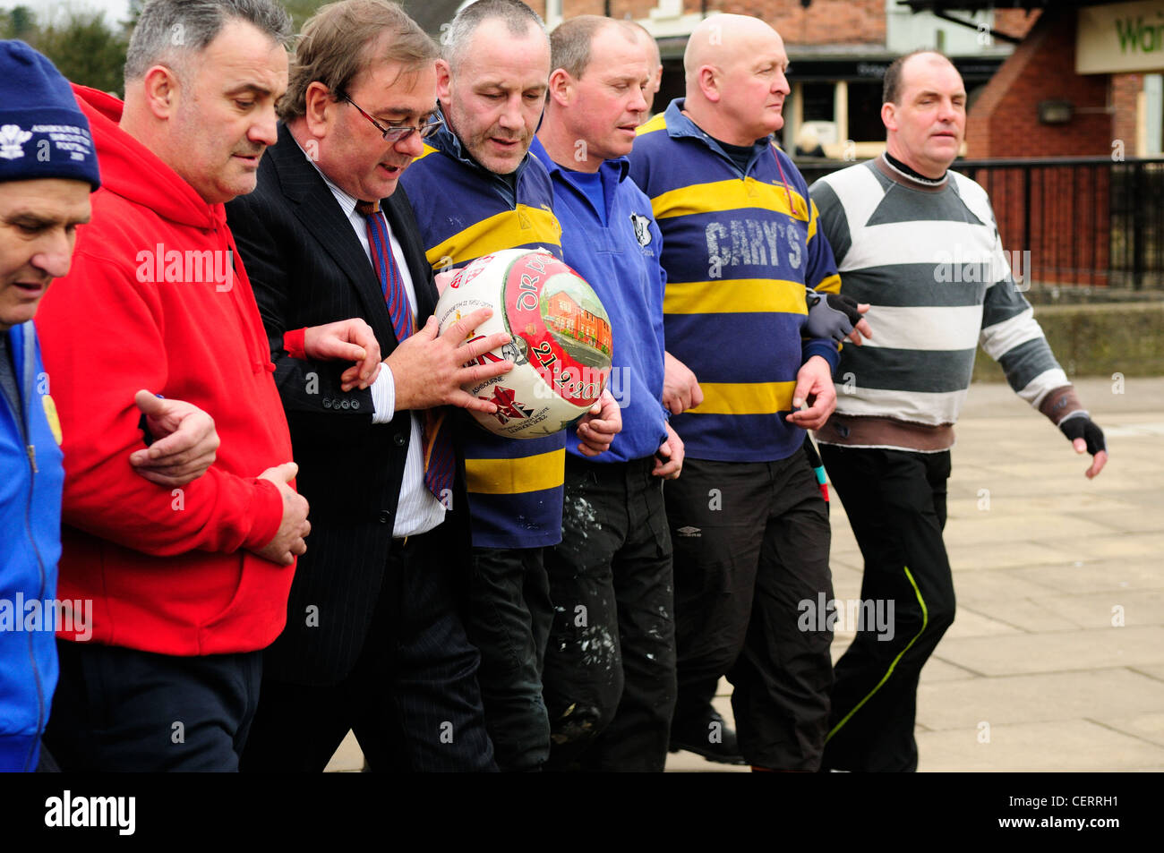 The Royal Ashbourne Shrovetide Football Match 2012 Derbyshire England ...
