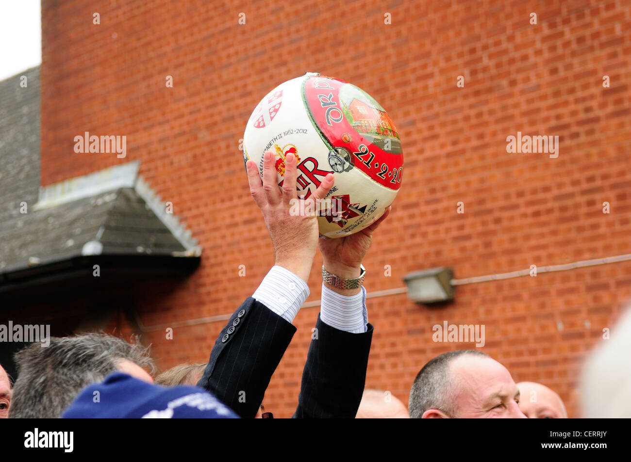 The Royal Ashbourne Shrovetide Football Match 2012 Derbyshire England ...