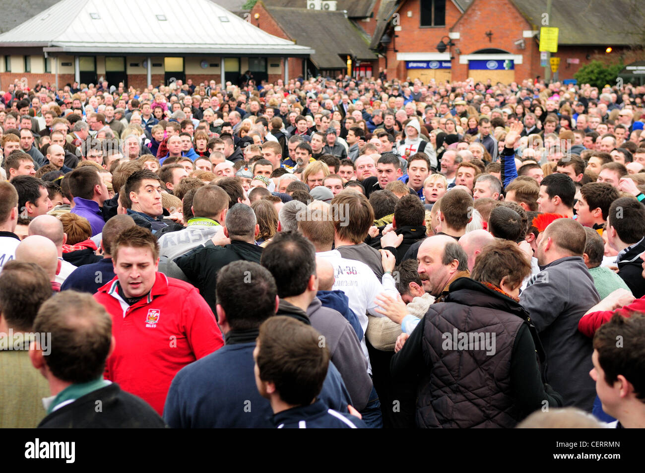The Royal Ashbourne Shrovetide Football Match 2012 Derbyshire England ...