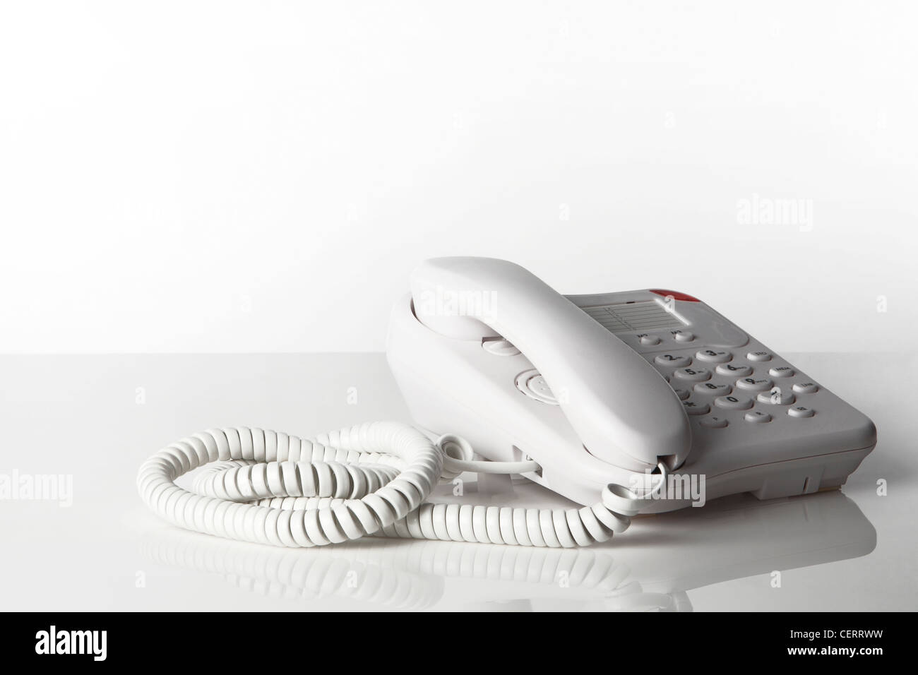 still life image of a telephone shot on a white background Stock Photo ...