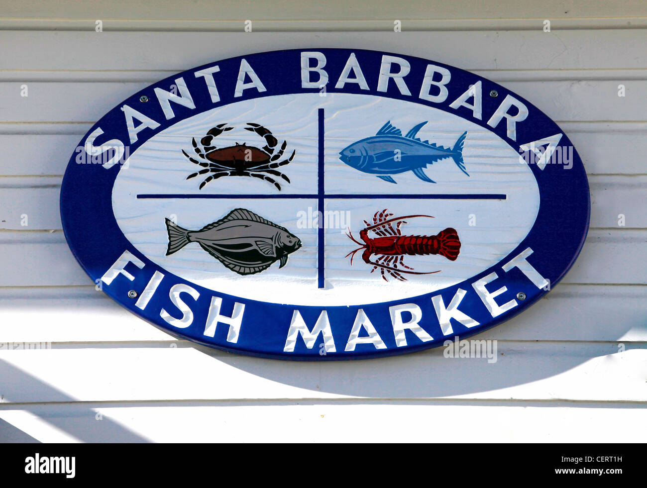 SANTA BARBARA FISH MARKET SIGN,CALIFORNIA Stock Photo - Alamy
