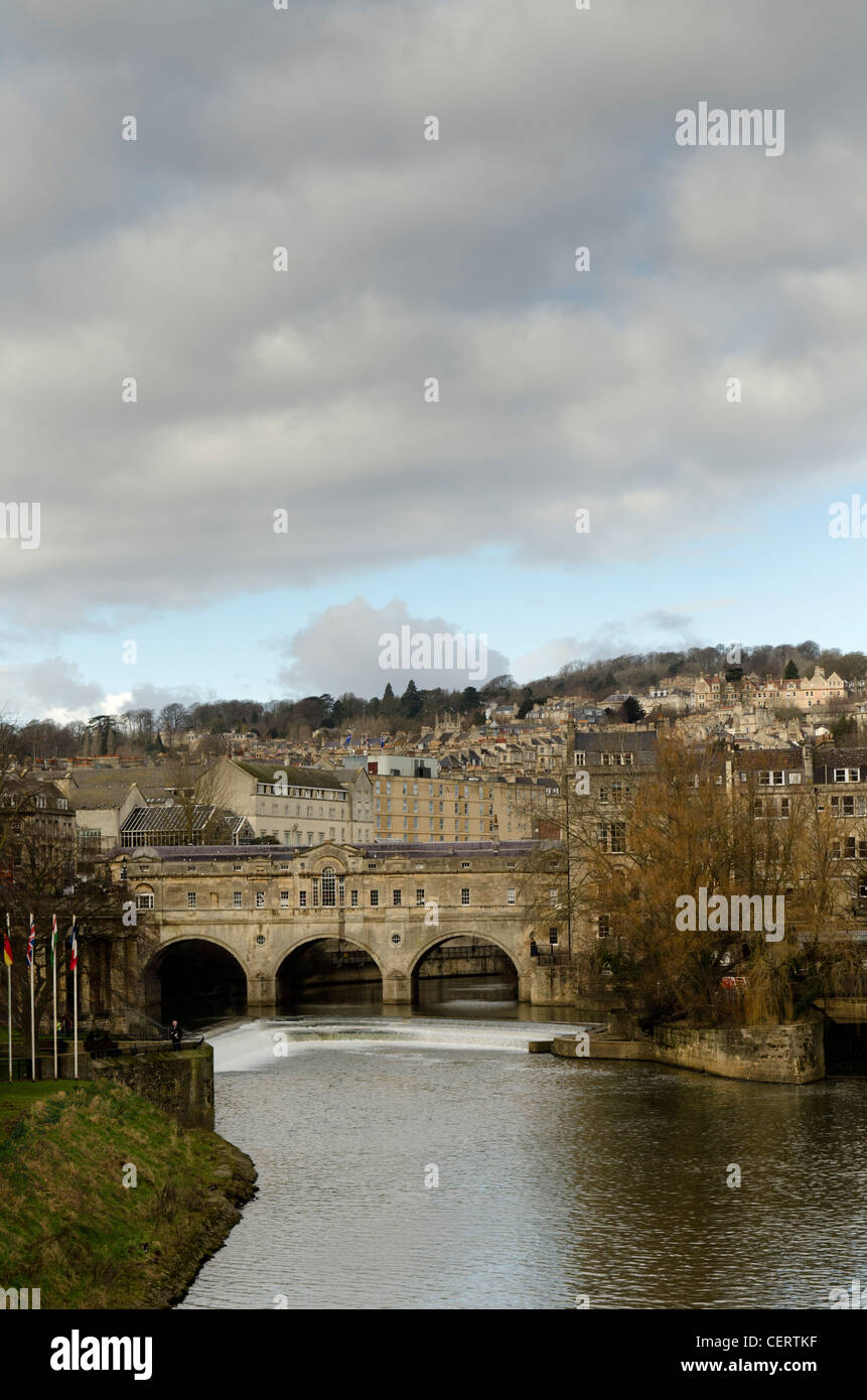 the Pulteney Bridge crossing the River Avon in Bath is considered to be ...