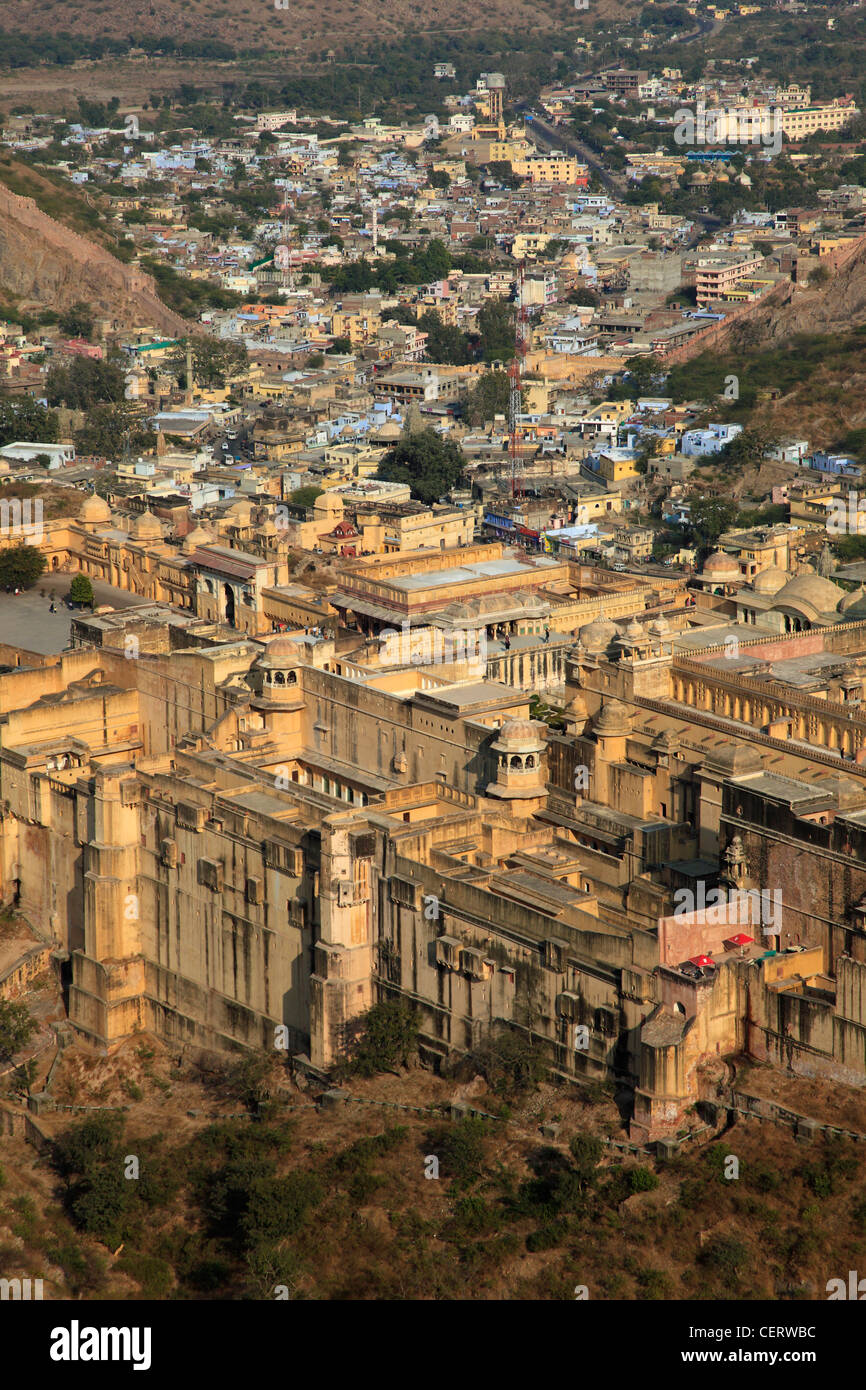 Aerial view amber fort jaipur hi-res stock photography and images - Alamy
