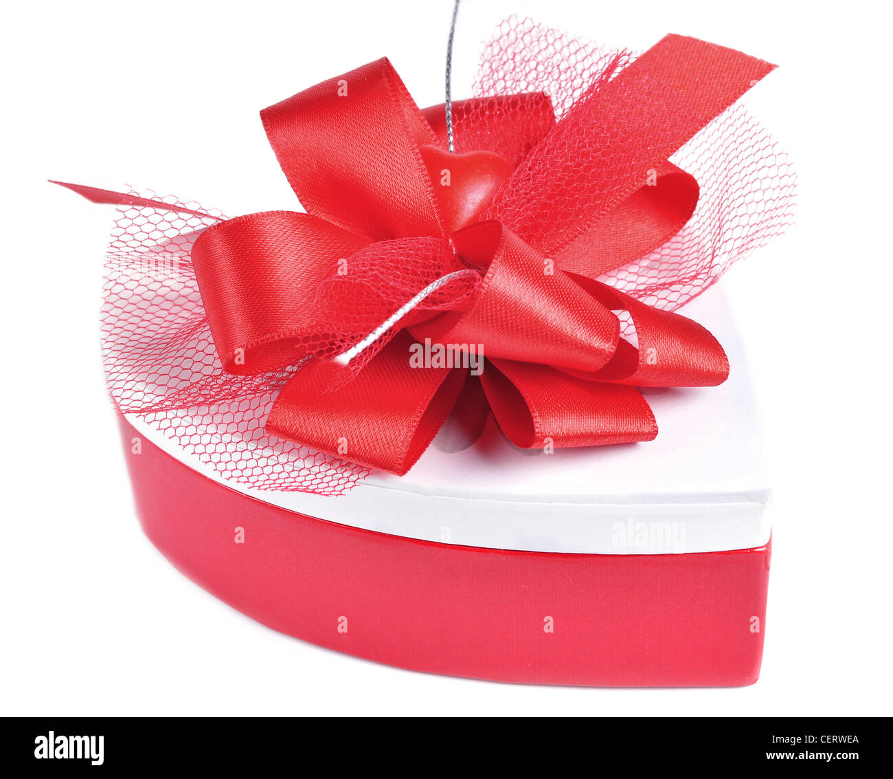 Box in the shape of and heart isolated in a white background Stock ...