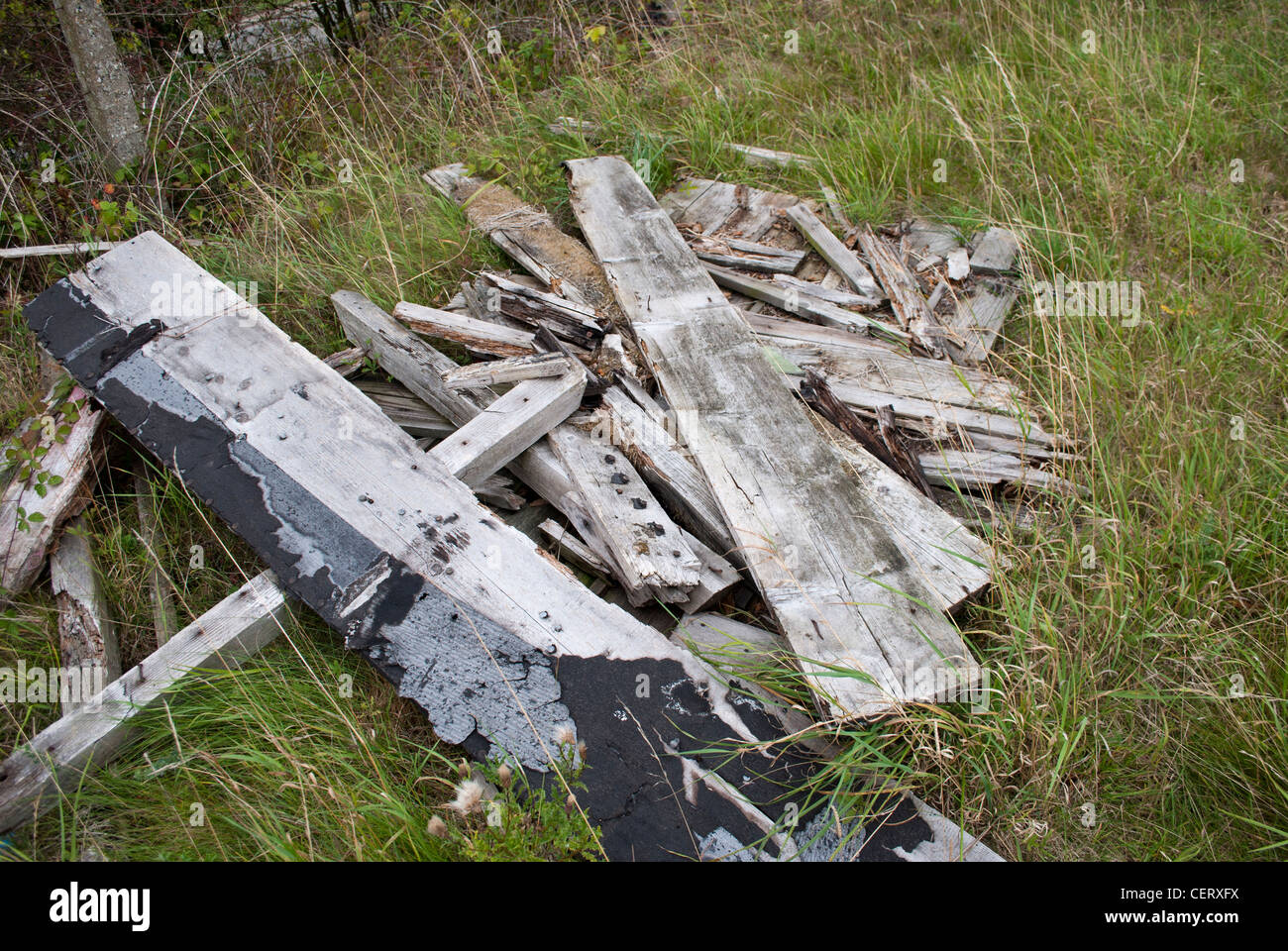 Pile of scrap wood Stock Photo - Alamy