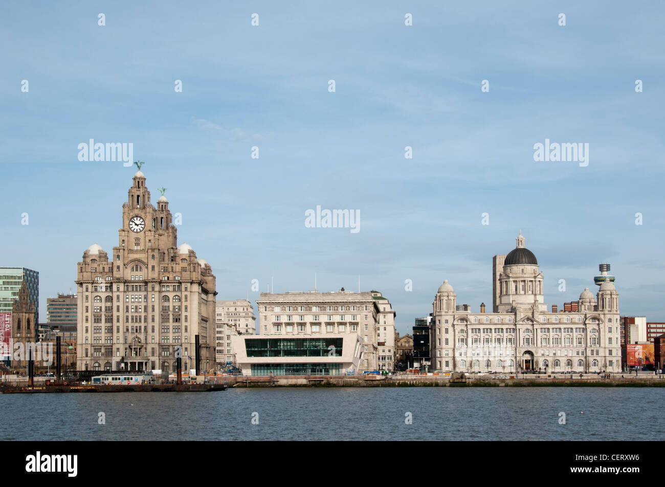 Liverpool Waterfront with the liver birds Stock Photo - Alamy