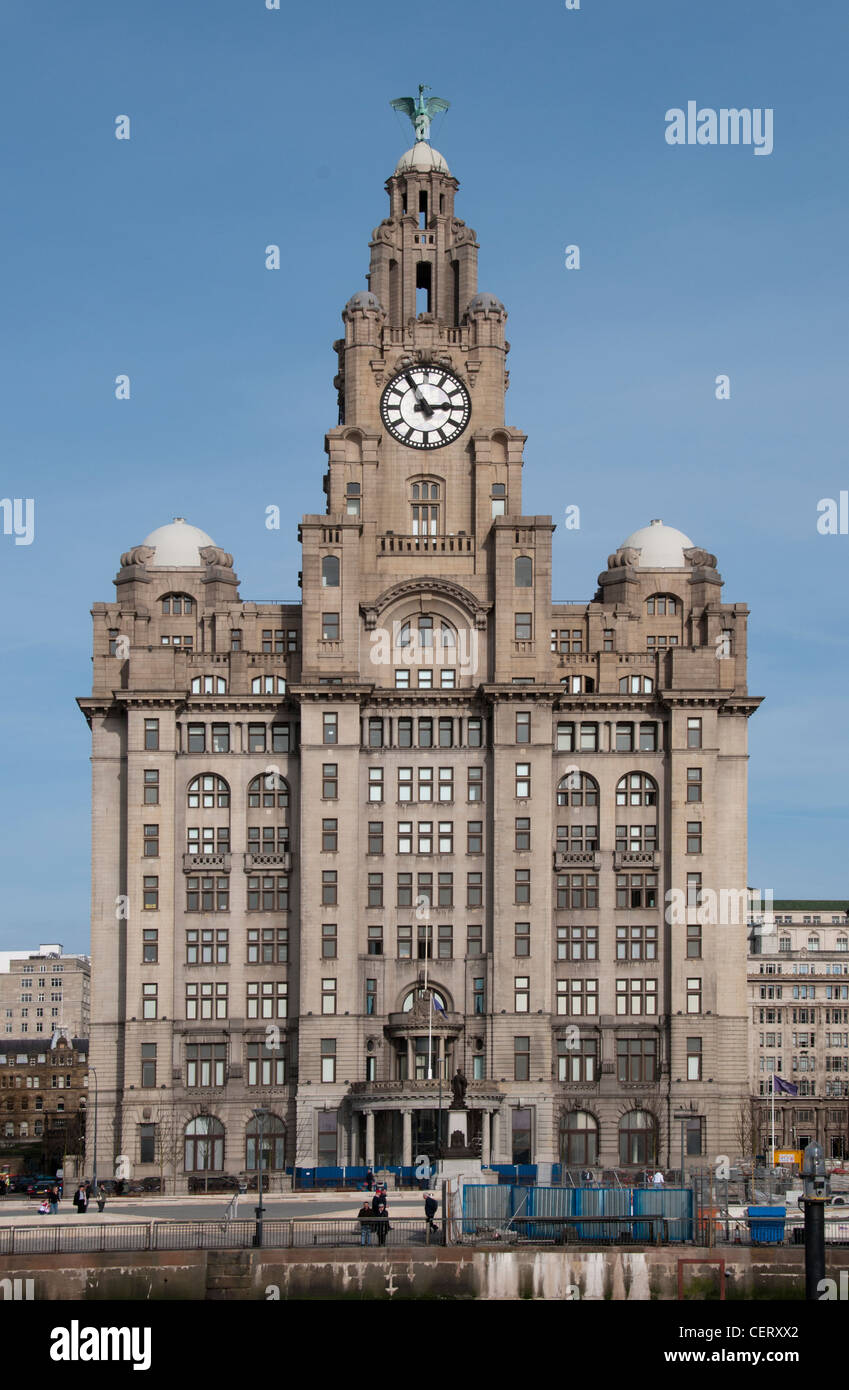 Liverpool Waterfront with the liver birds Stock Photo - Alamy
