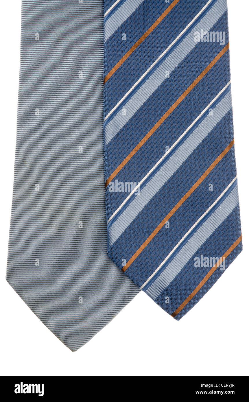 Closeup of two ties isolated on white background Stock Photo - Alamy