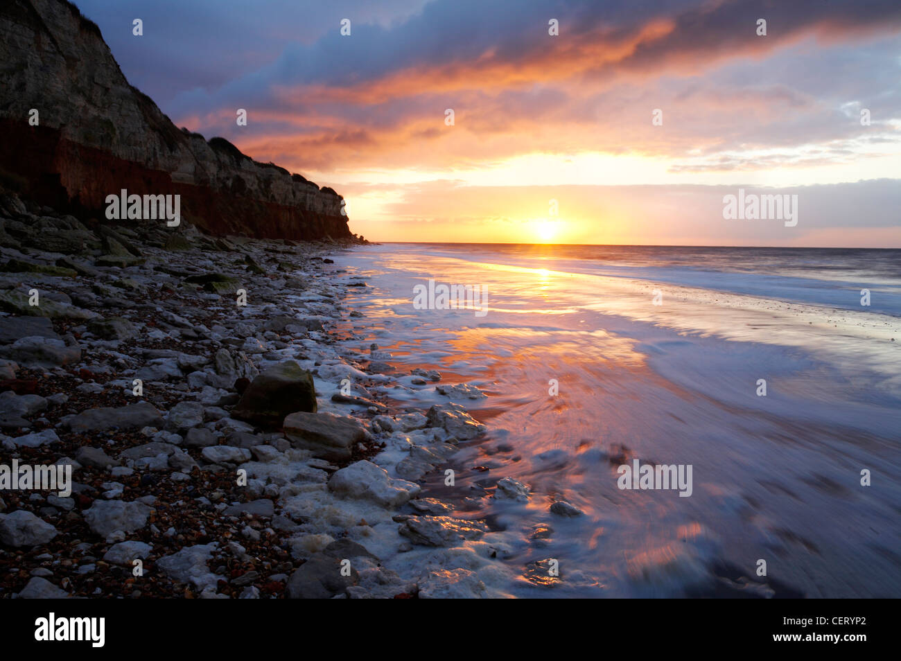 Old Hunstanton at sunset on the North Norfolk Coast Stock Photo - Alamy