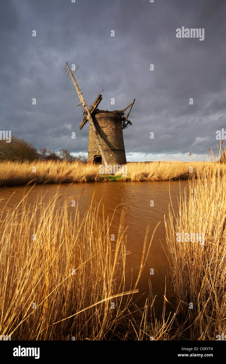 The remains of Brograve Mill on the Norfolk Broads Stock Photo - Alamy
