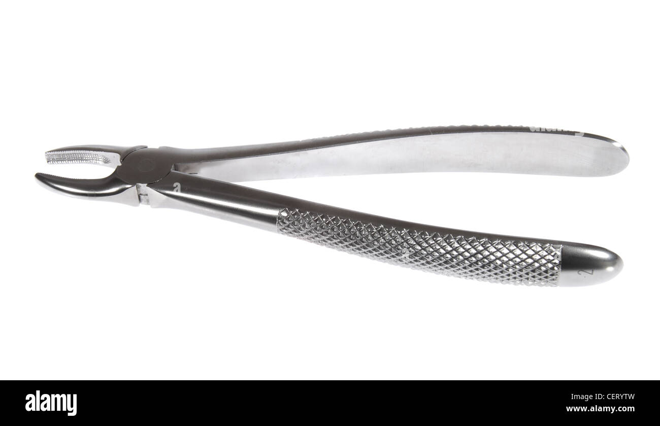 Dental pliers, photo on the white background Stock Photo - Alamy