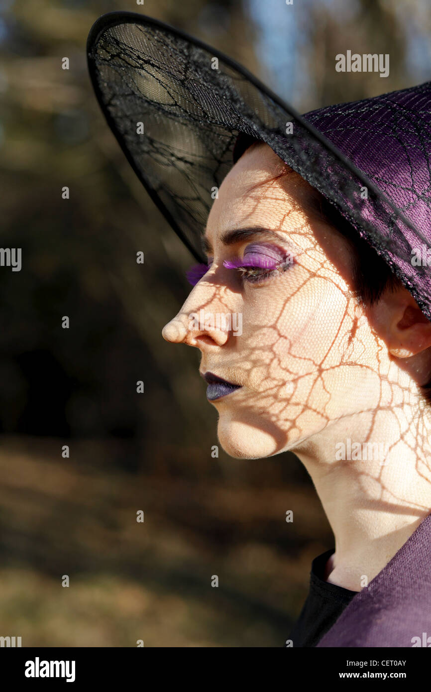 A profile of a witch Stock Photo - Alamy