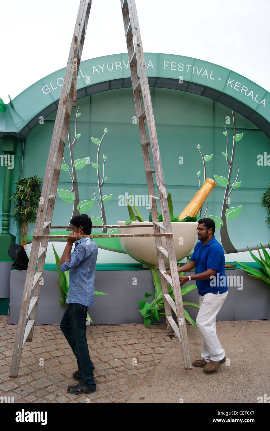 Funny ladders people hi-res stock photography and images - Alamy