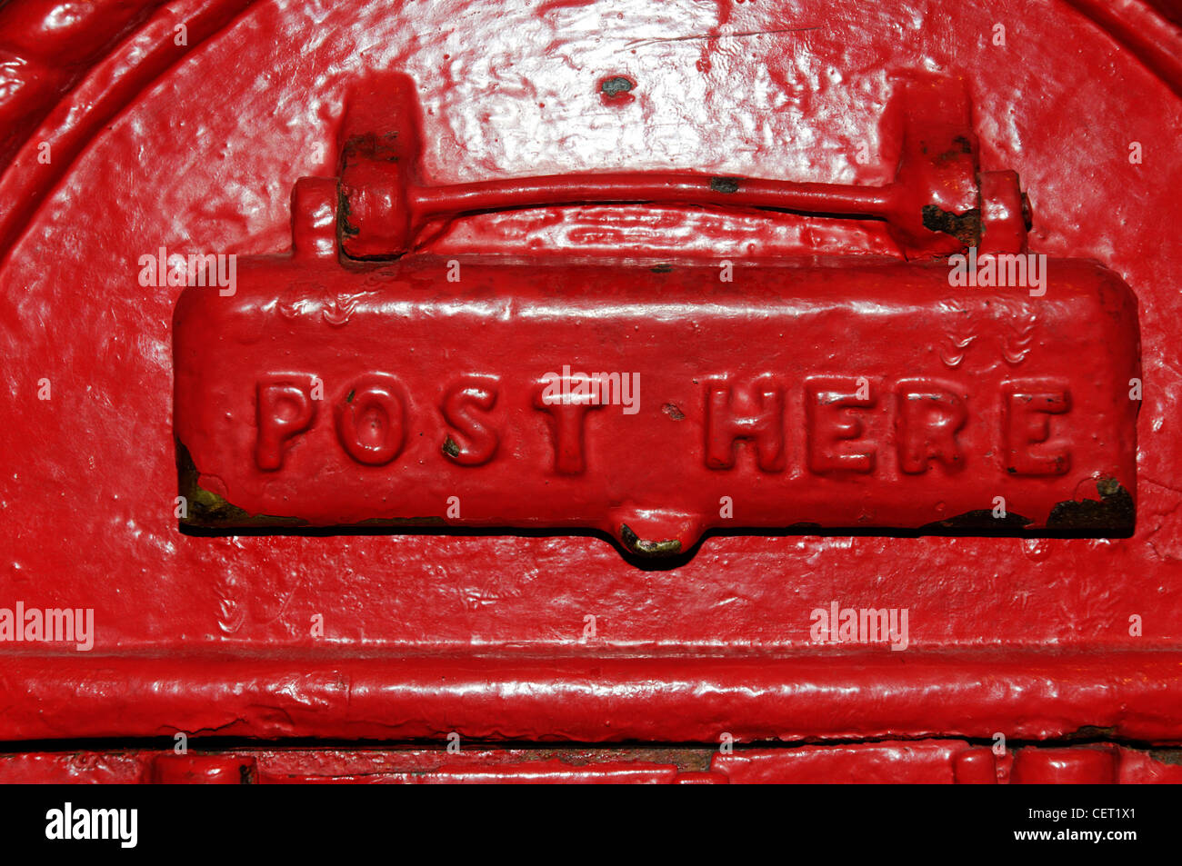 An old red letter box Stock Photo - Alamy