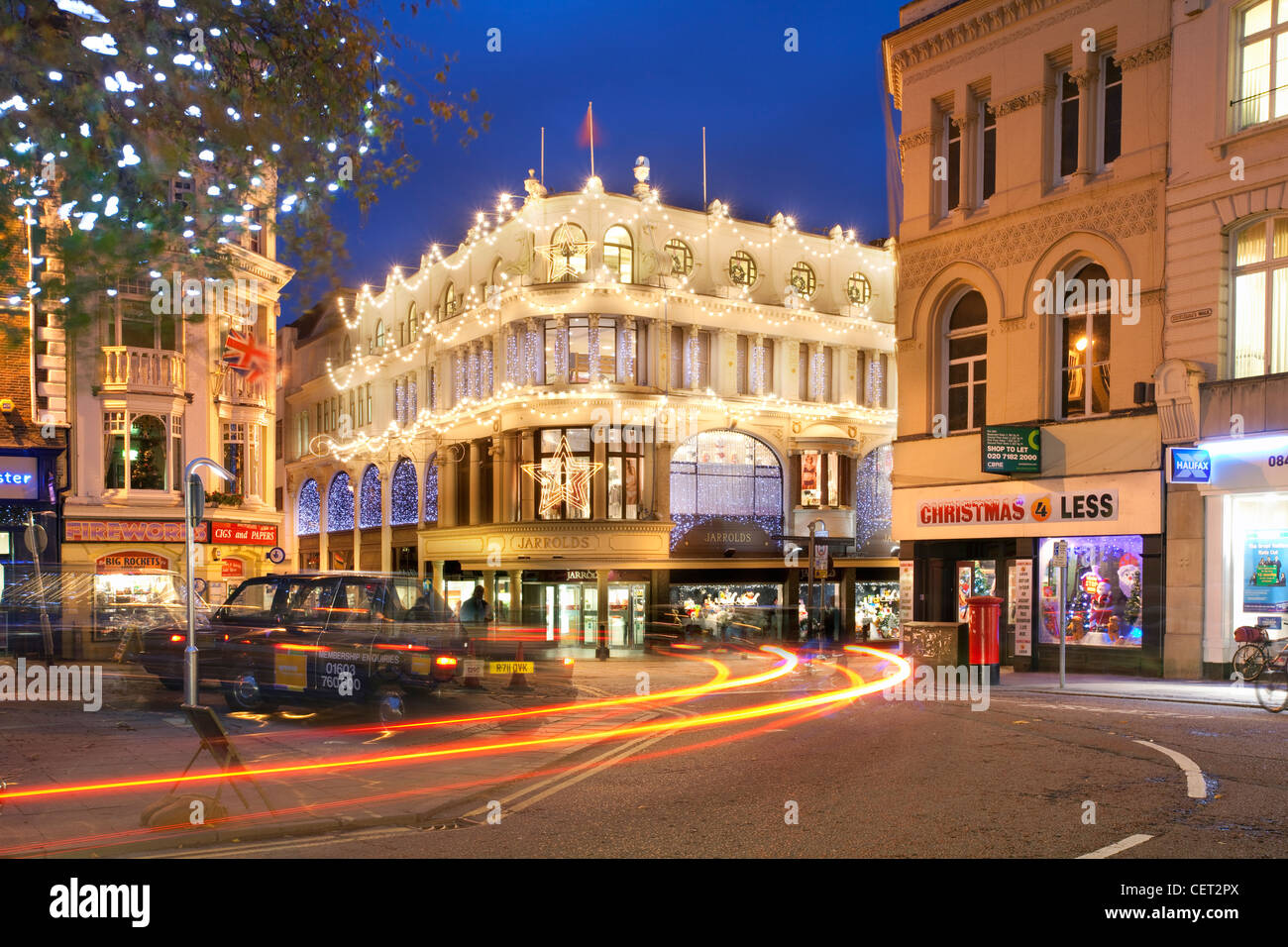 Jarrolds Department Store illuminated at Christmas, on the corner of ...