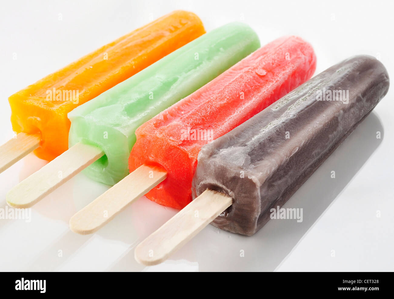 colorful ice cream pops , close up Stock Photo - Alamy