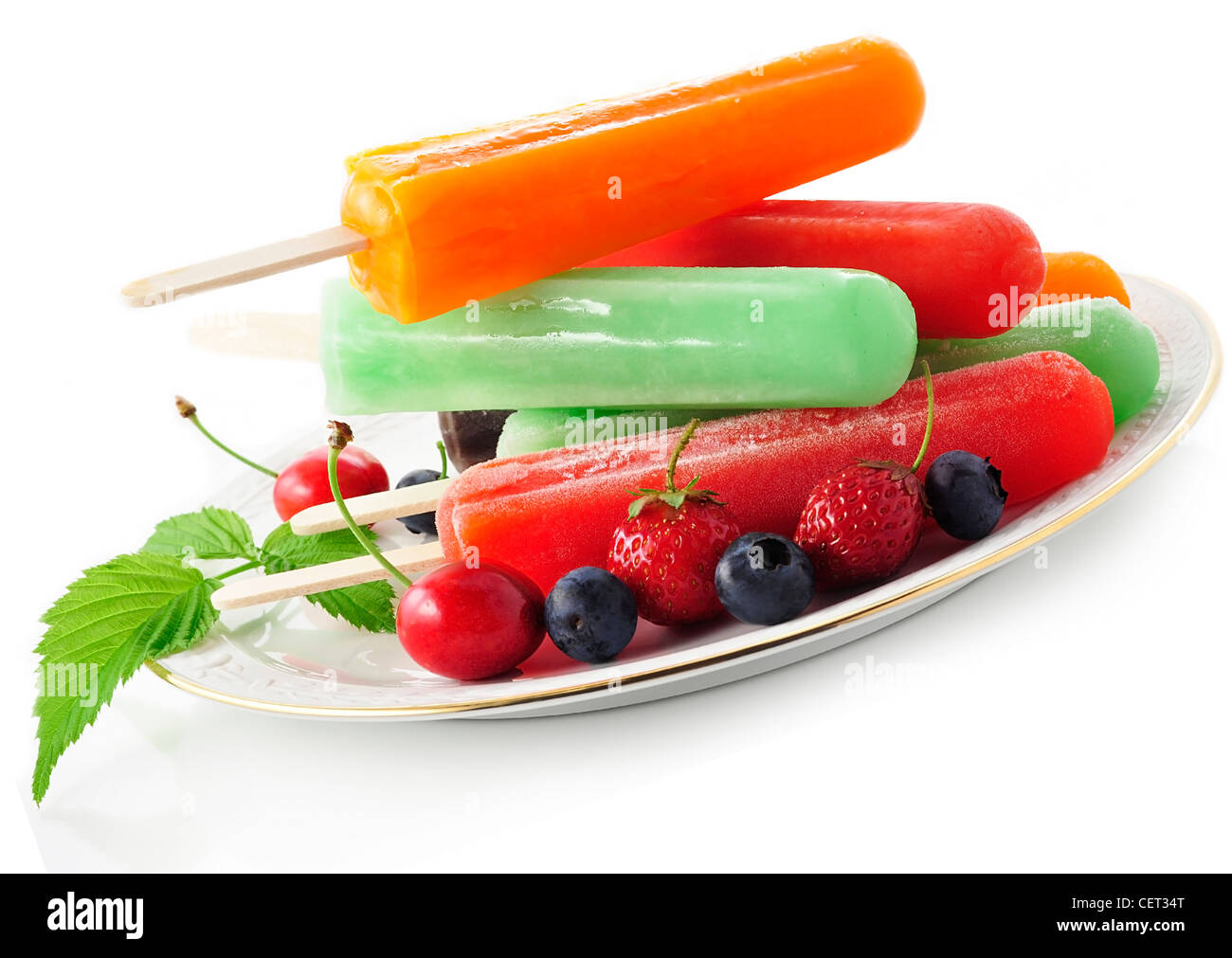 Fruity frozen ice cream Cut Out Stock Images & Pictures - Alamy