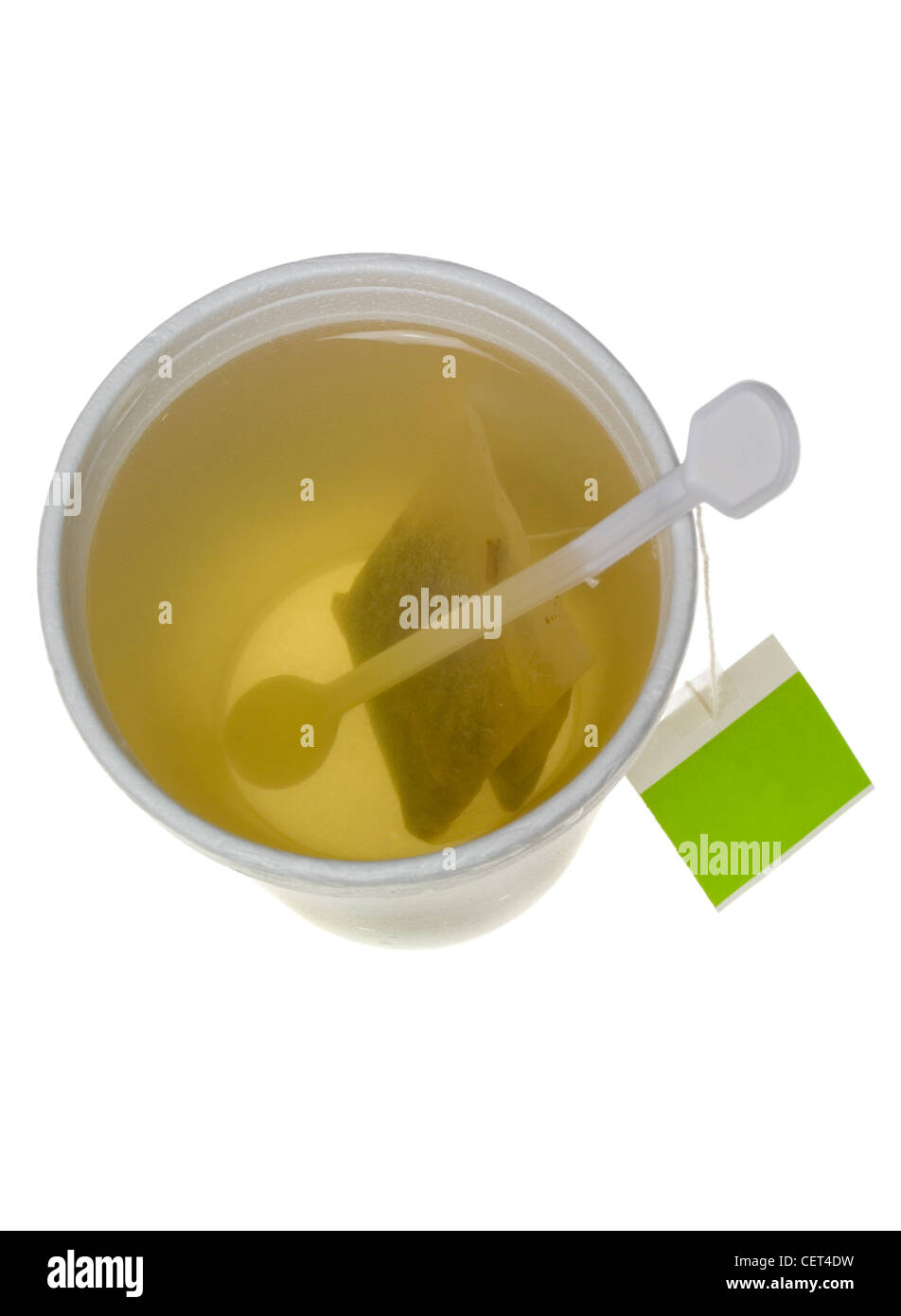 Tea in a disposable cup isolated on white background Stock Photo - Alamy