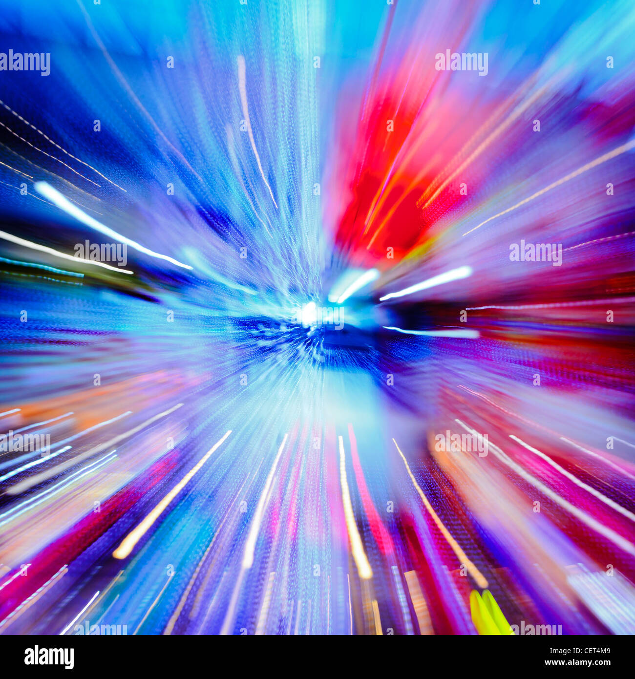 Multiple lights blur zoom abstract background Stock Photo - Alamy