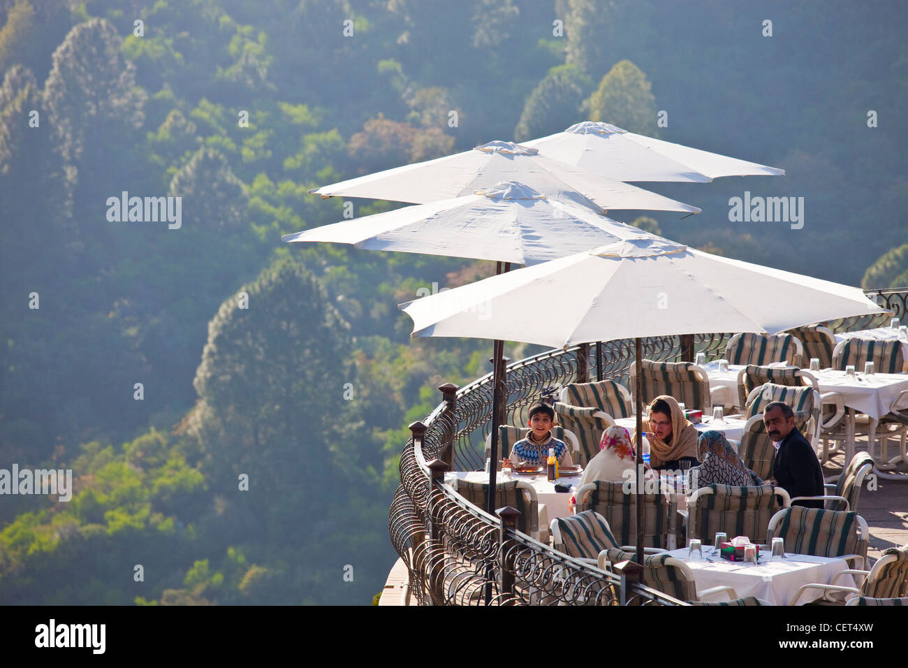 Munal Restaurant in the Margalla Hills, Islamabad, Pakistan Stock Photo ...