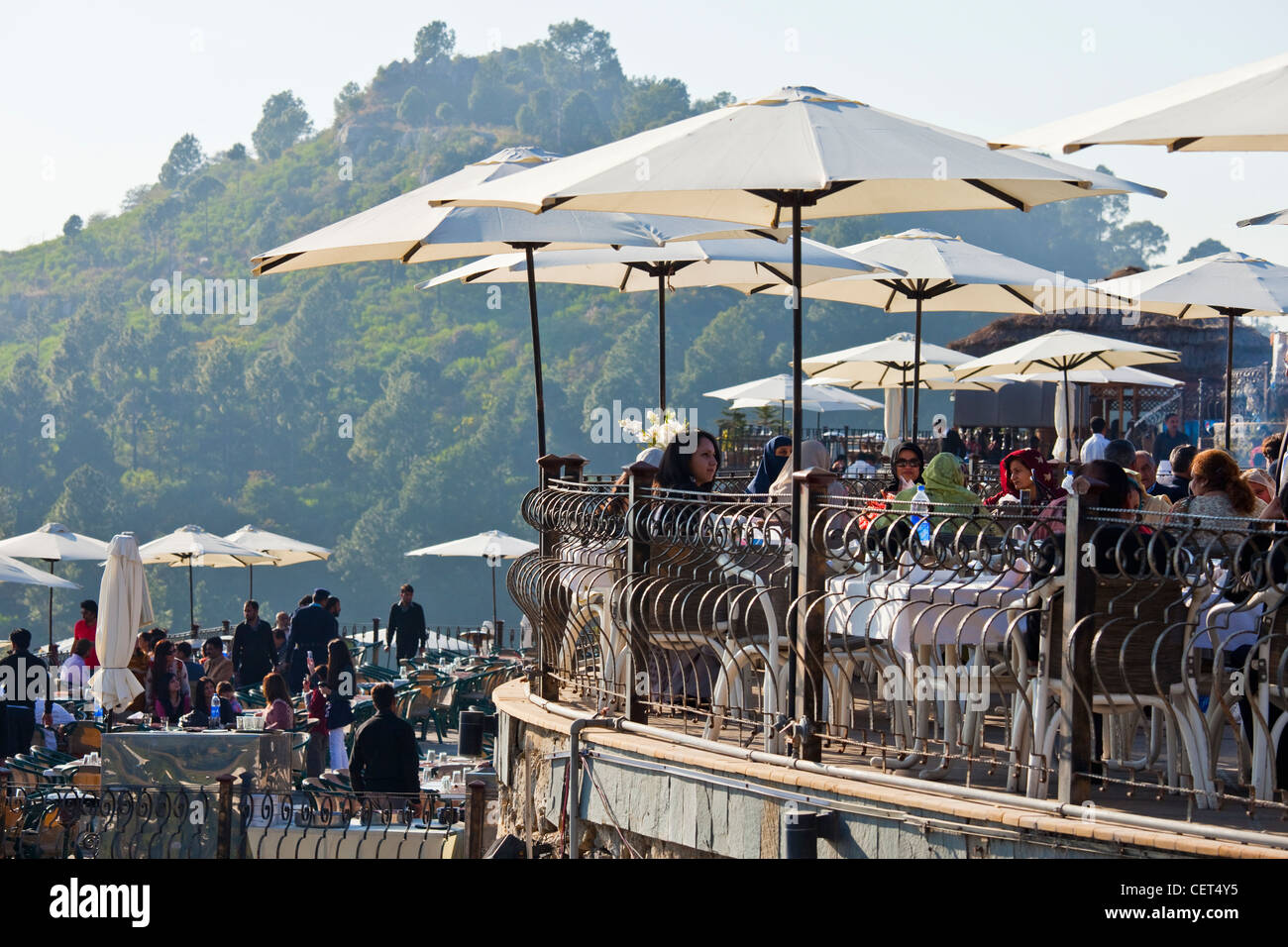 Munal Restaurant in the Margalla Hills, Islamabad, Pakistan Stock Photo ...