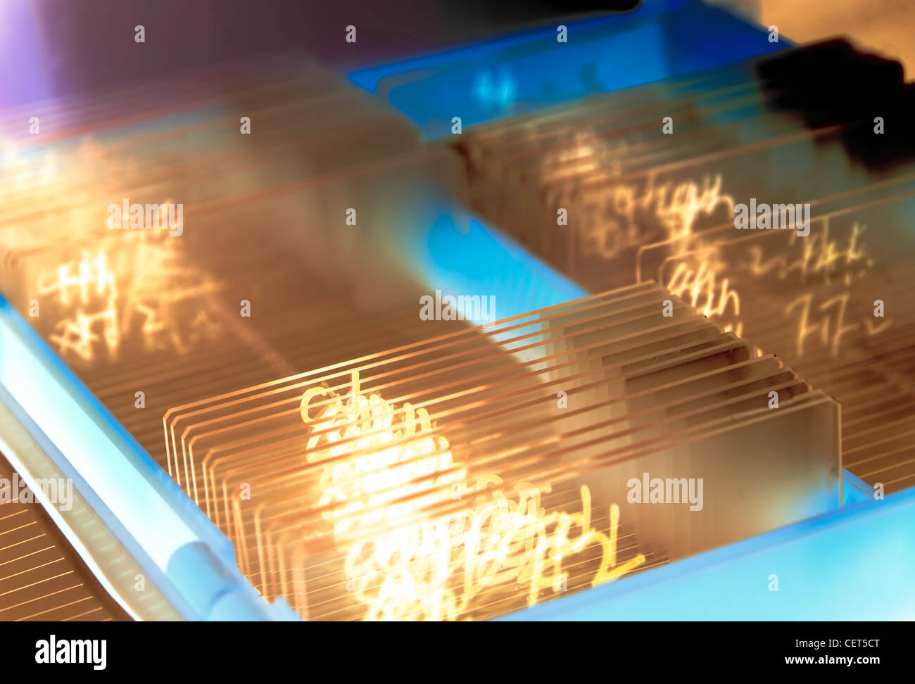 medical science background glass microscope slide Stock Photo - Alamy