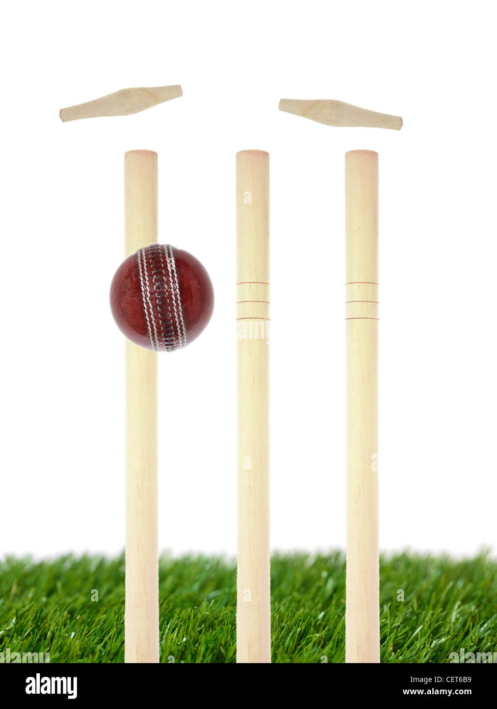Cricket gear isolated against a white background Stock Photo - Alamy