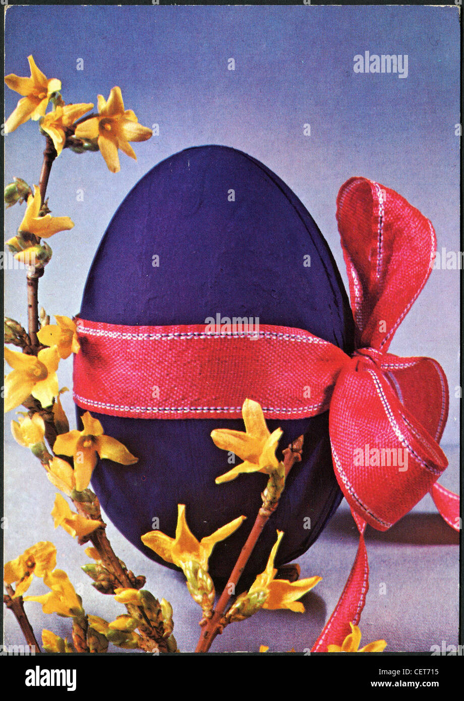 GERMANY-CIRCA 1976: Easter postcard printed in the GDR, shows an Easter ...