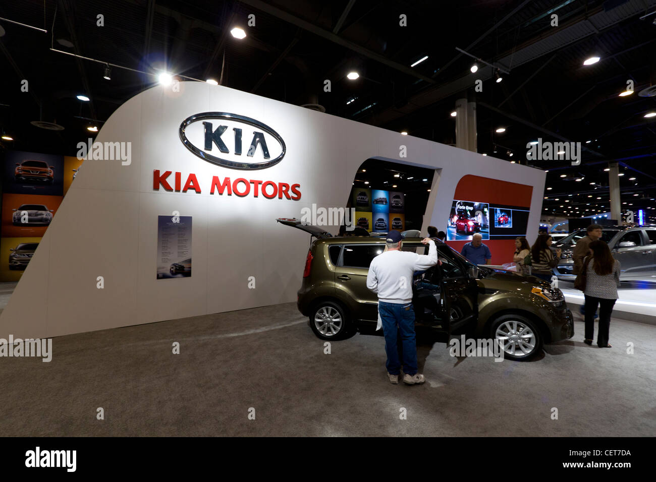 HOUSTON - JANUARY 2012: The KIA display both at the Houston ...