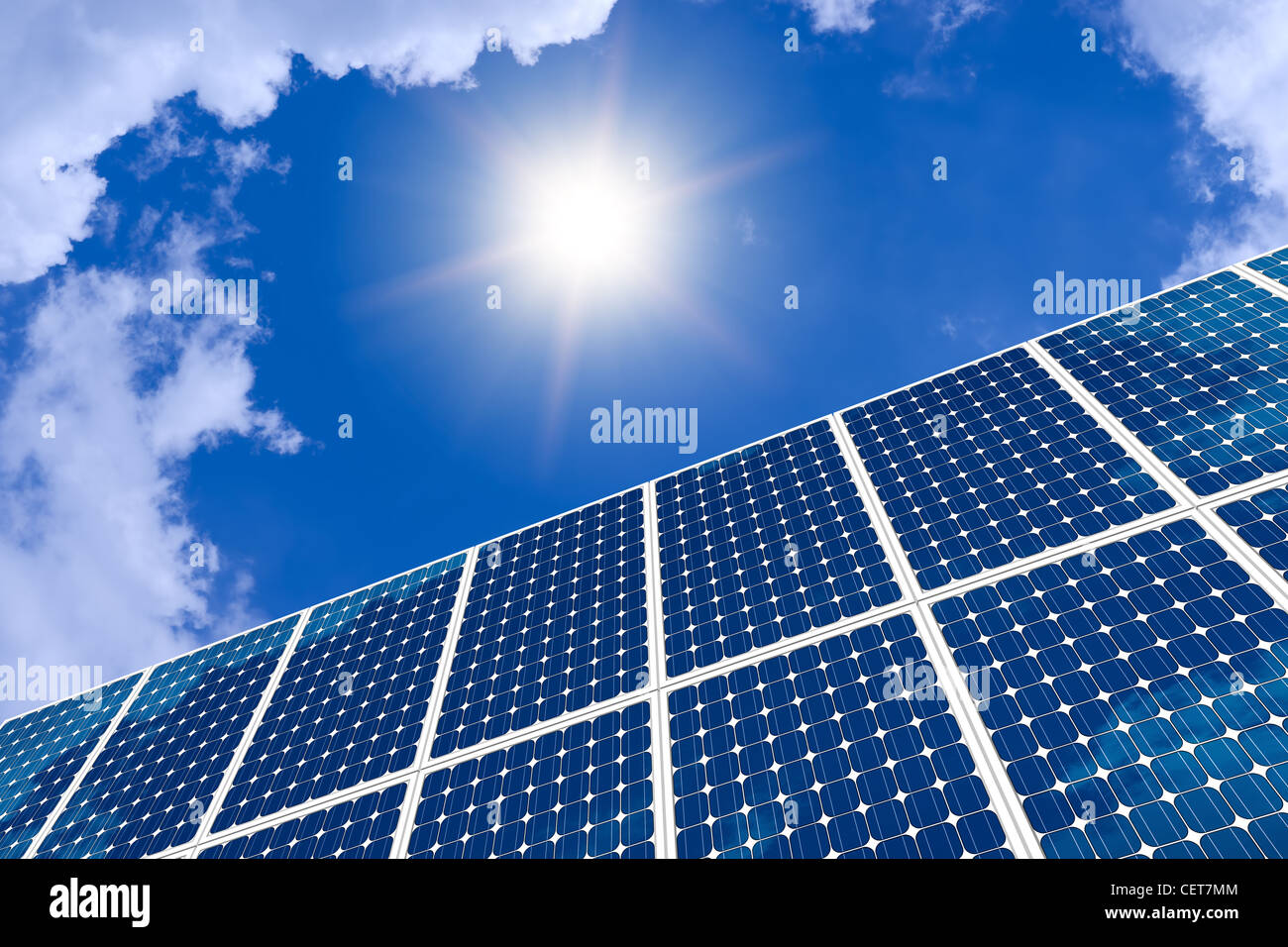 Concept of solar panel and sun Stock Photo - Alamy
