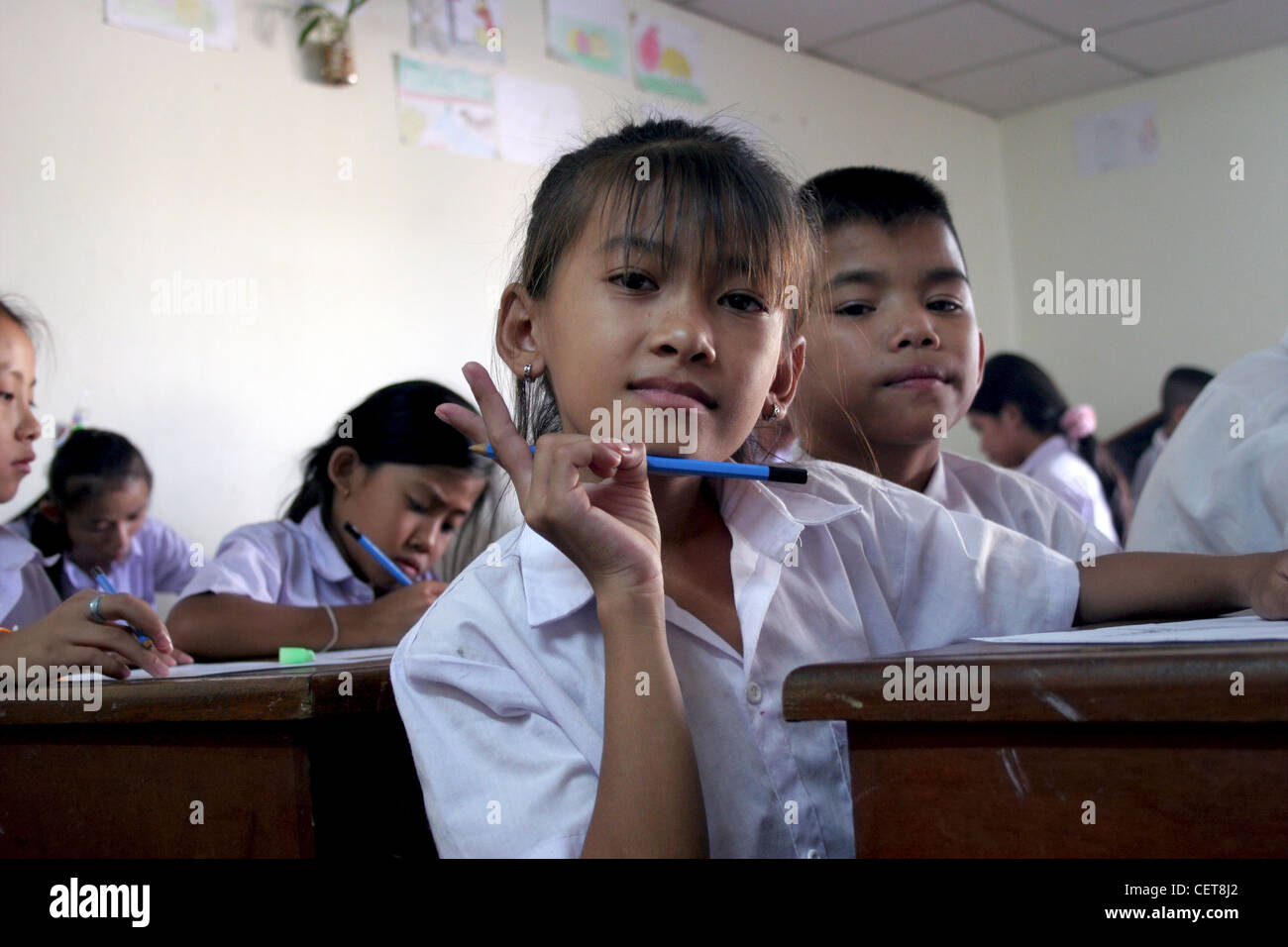 Deaf Children Signing In School