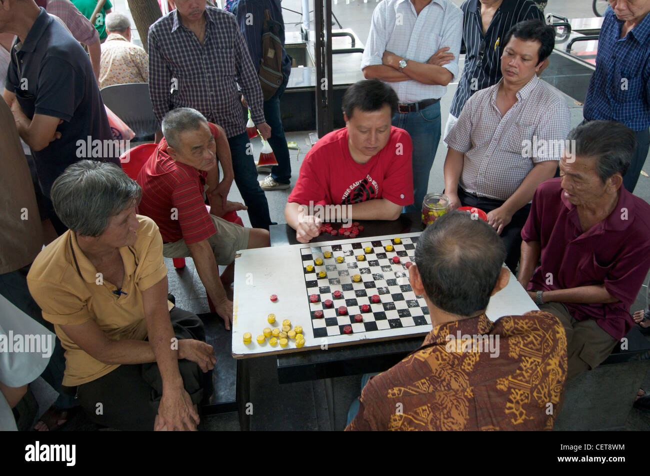 Men playing Xiangqi, Chinese Chess, in Little India Singapore Stock ...