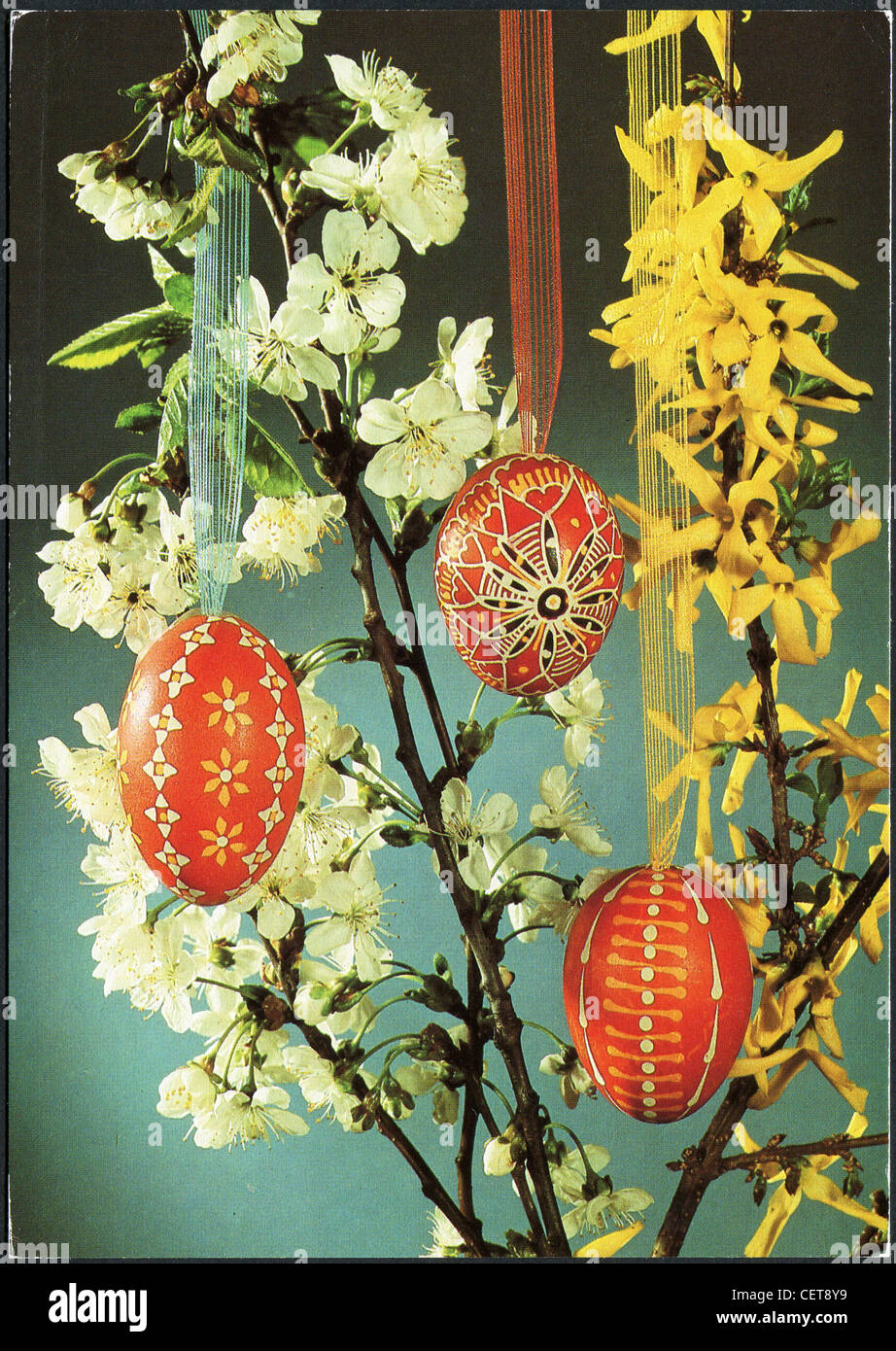 GERMANY - CIRCA 1988: Easter postcard printed in the GDR, shows Easter ...
