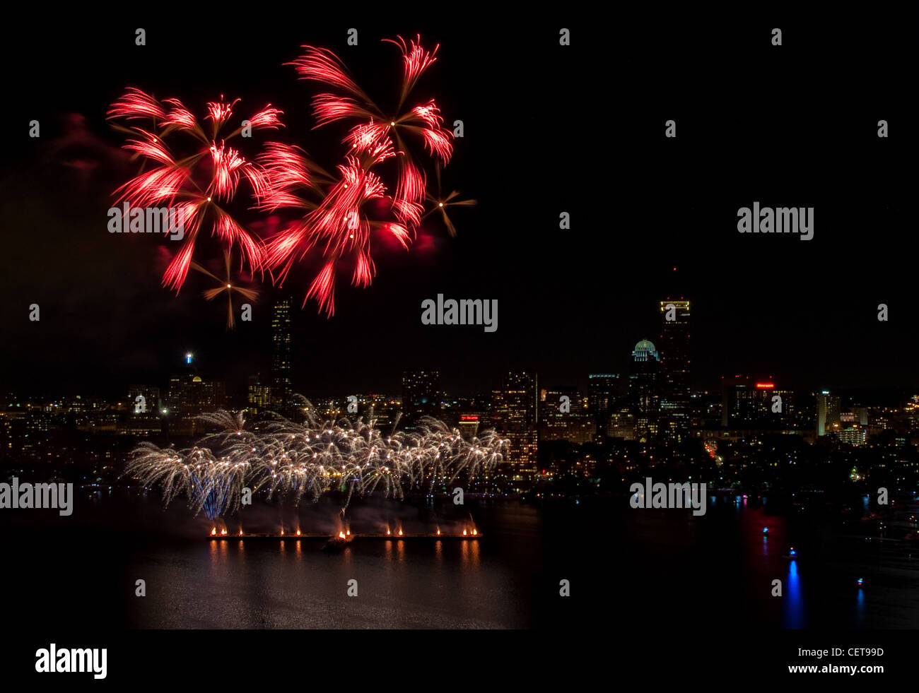 The 2009 4th of July celebration in Boston, as seen from MIT's Green ...