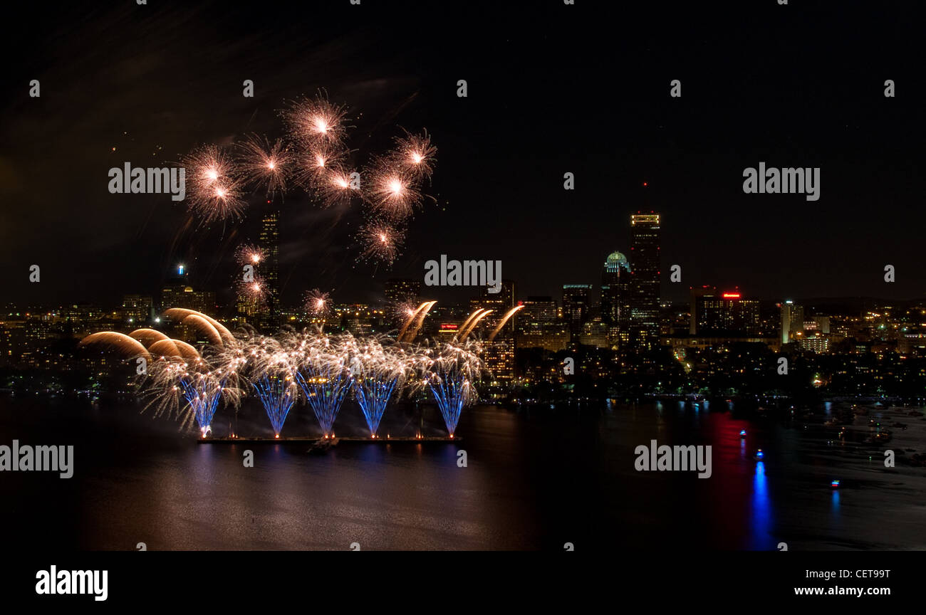 The 2009 4th of July celebration in Boston, as seen from MIT's Green ...