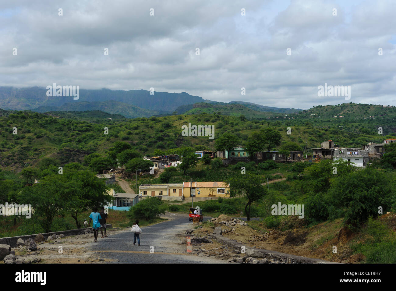 East-Coast of Santiago, Cape Verde Islands, Africa island colonial ...