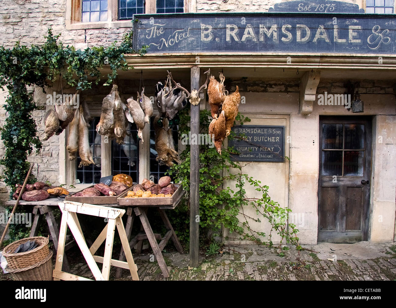Old fashioned butcher shop hi-res stock photography and images - Alamy