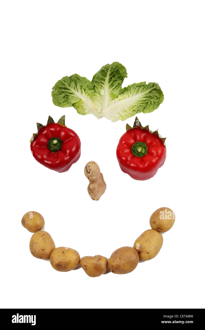 Human face fruit vegetables hi-res stock photography and images - Alamy