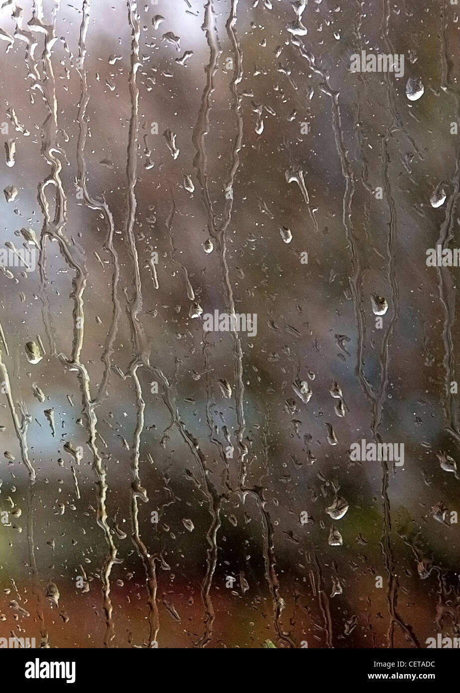 Rain on a window Stock Photo - Alamy