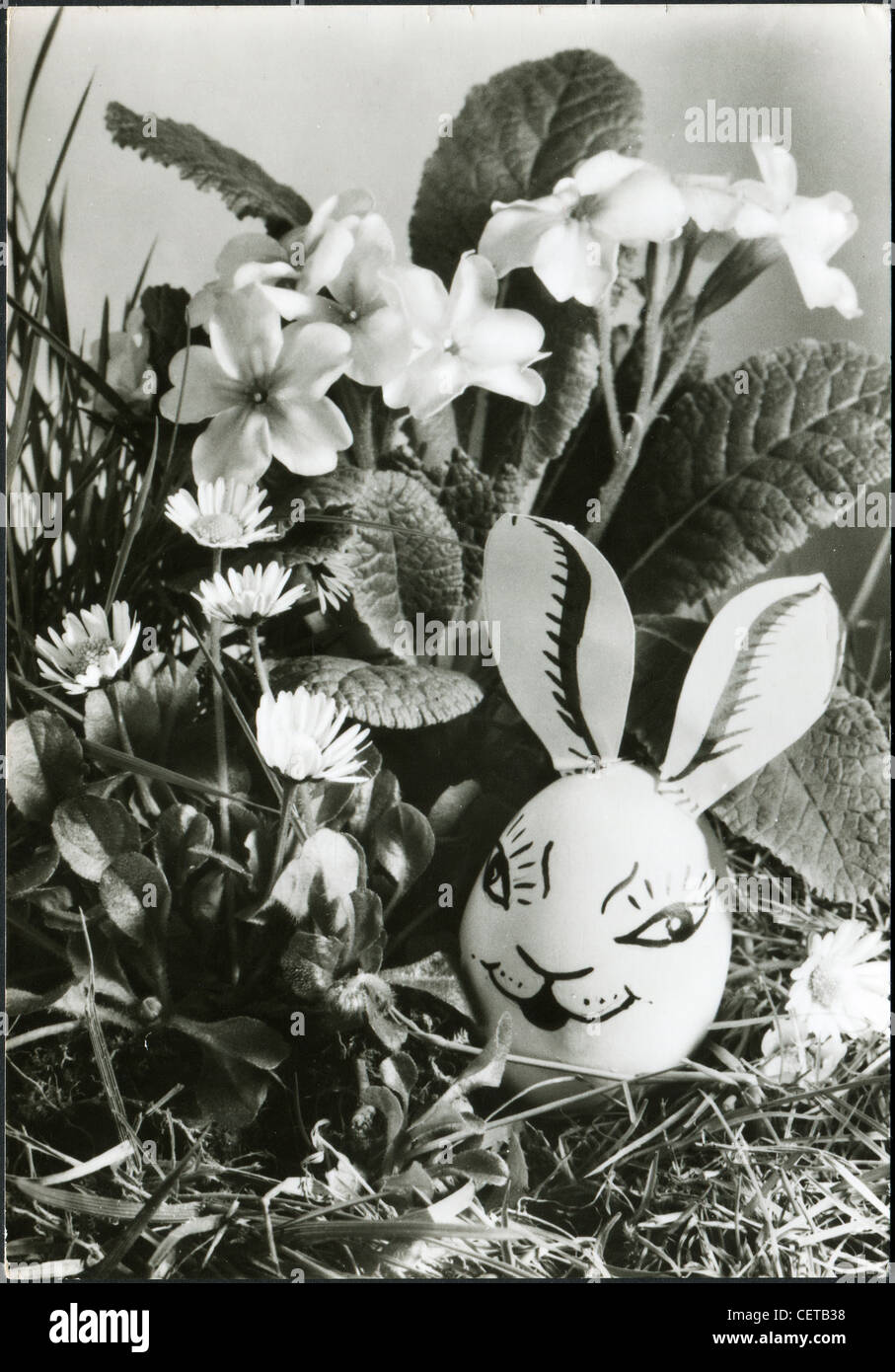 GERMANY - CIRCA 1976: Easter postcard printed in the GDR, shows an ...