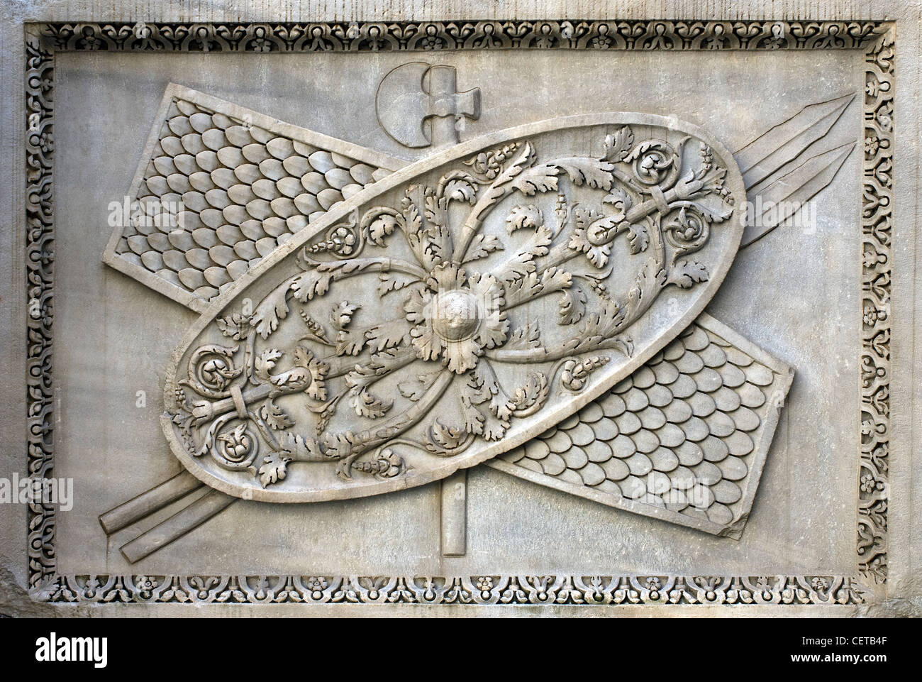 Plinth from Temple of Hadrian, courtyard of Palazzo dei Conservatori ...