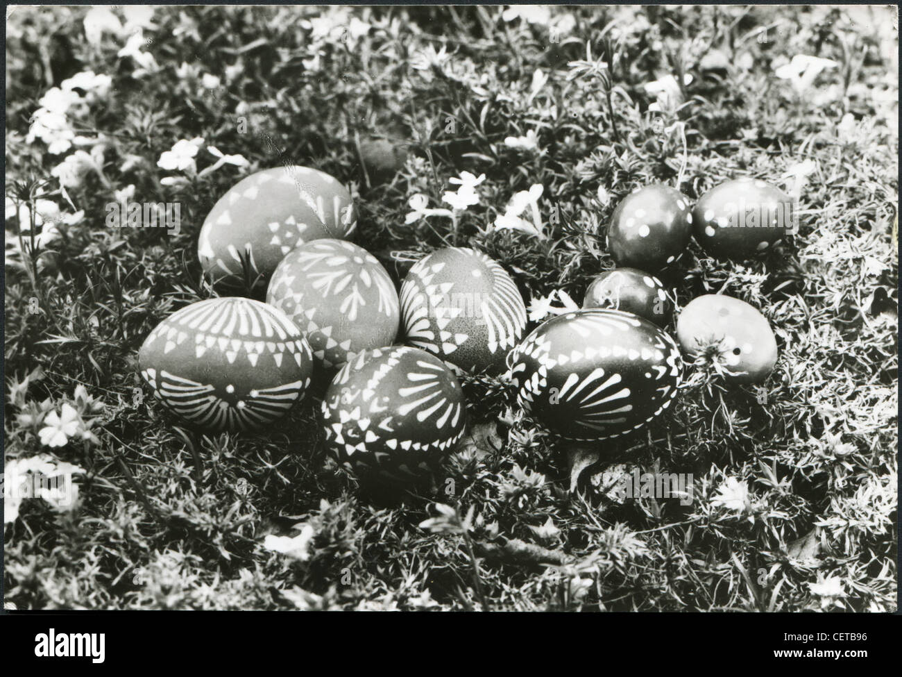 GERMANY - CIRCA 1986: Easter postcard printed in the GDR, is shown ...