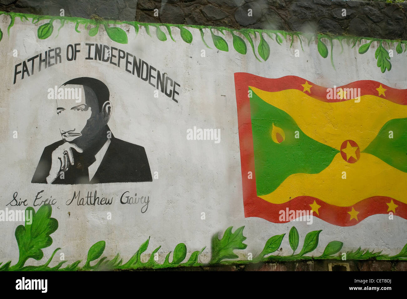 Caribbean Grenada graffiti of Eric Gairy, architect of Independence ...