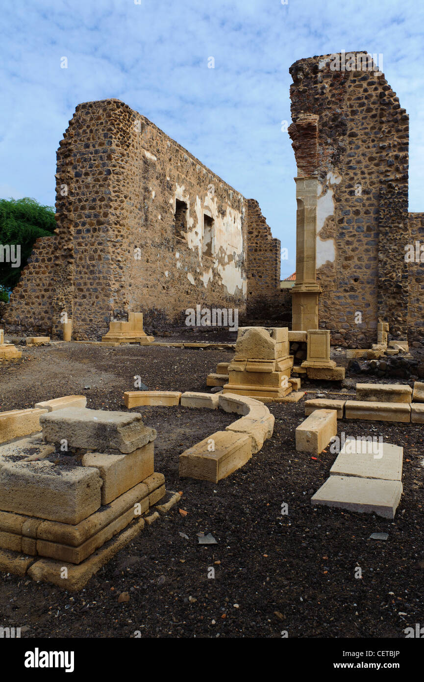 Ruins of Se Catedral in Cidade Velha, Santiago, Cape Verde Islands ...