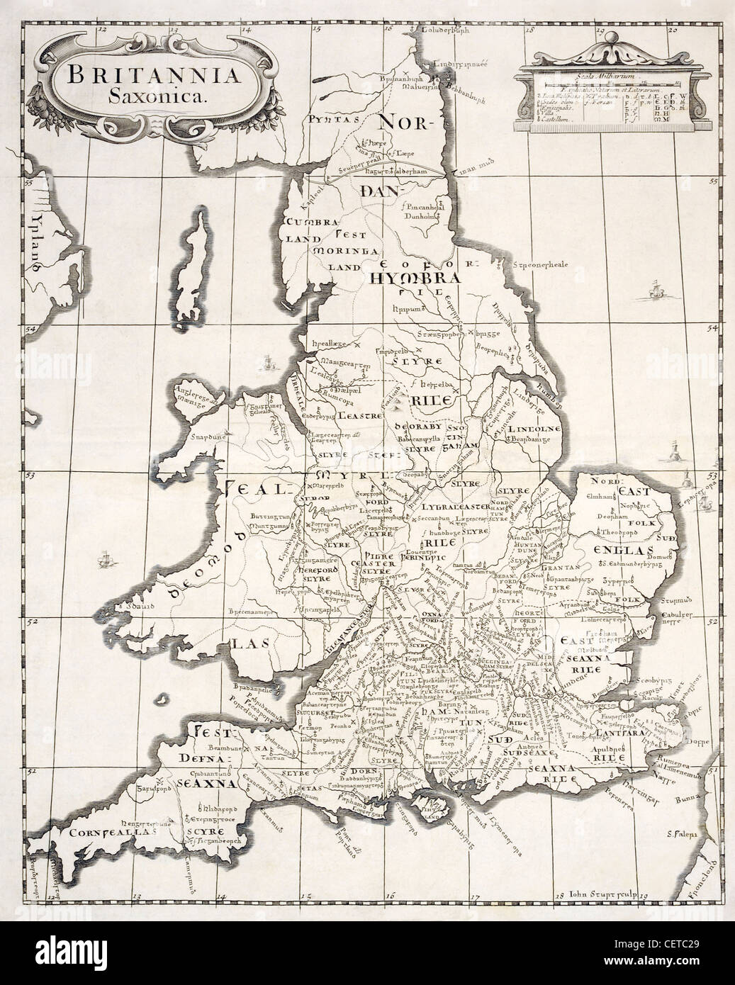 Map of saxon britain hi-res stock photography and images - Alamy